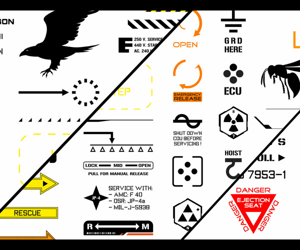 ArtStation - Kenzors Aerospace Decals vol 1 | Game Assets
