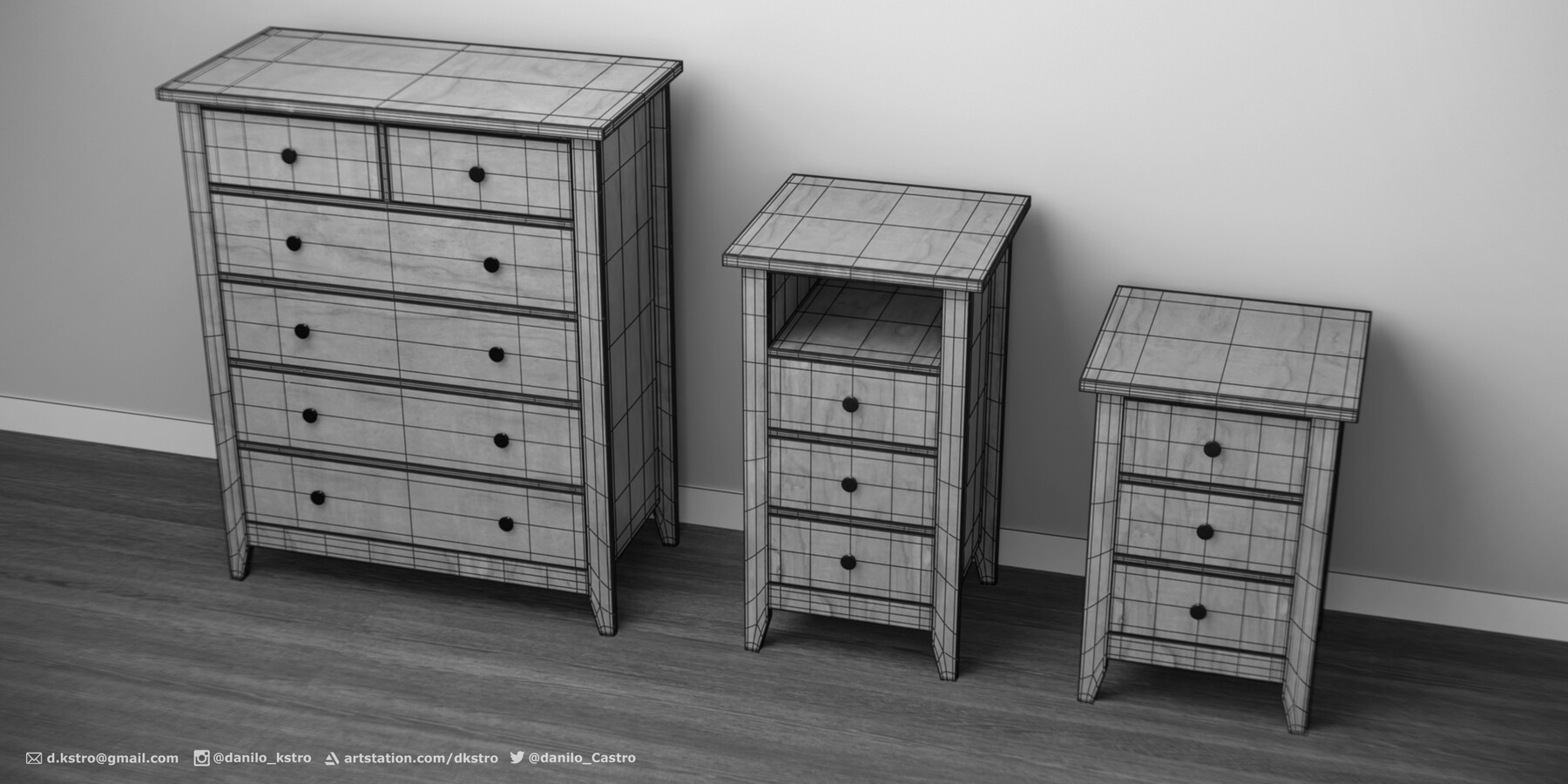 ArtStation - Room Furniture Package | 3D model | 2k Textures | Resources