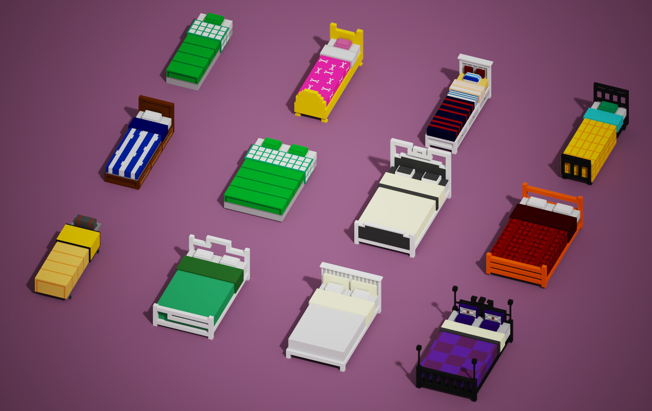 ArtStation - Beds packs | Game Assets