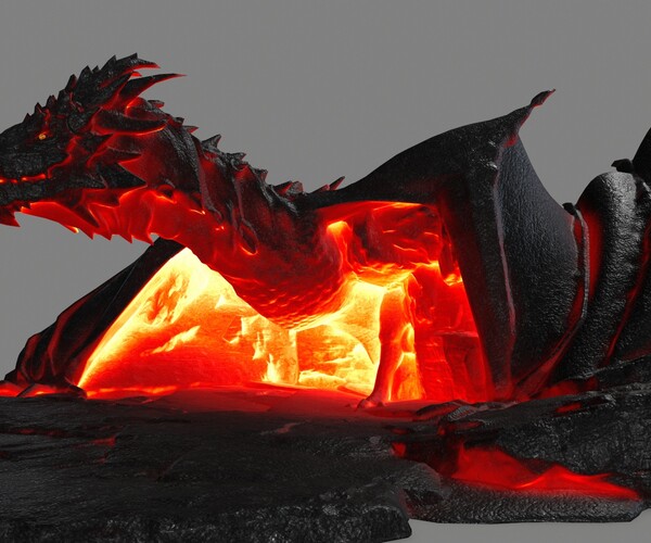 ArtStation - fire dragon | Game Assets