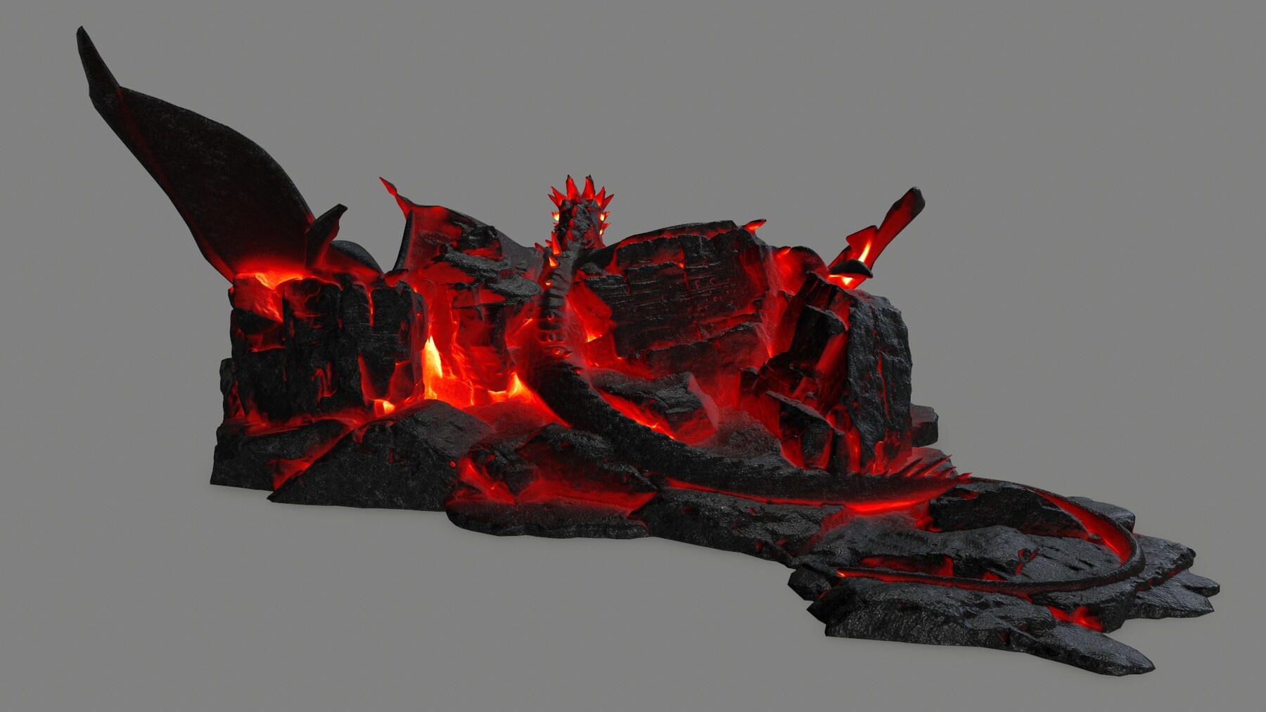 ArtStation - fire dragon | Game Assets