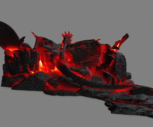 ArtStation - fire dragon | Game Assets