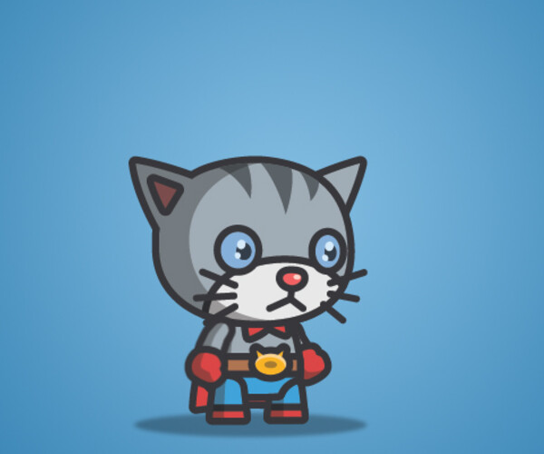 ArtStation - Super Cat Character Sprite | Game Assets