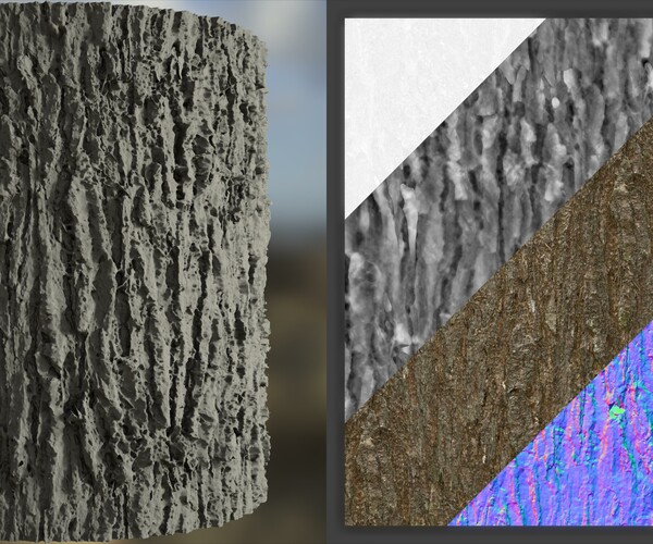 ArtStation - Free - Photogrammetry Tiling Bark | Game Assets
