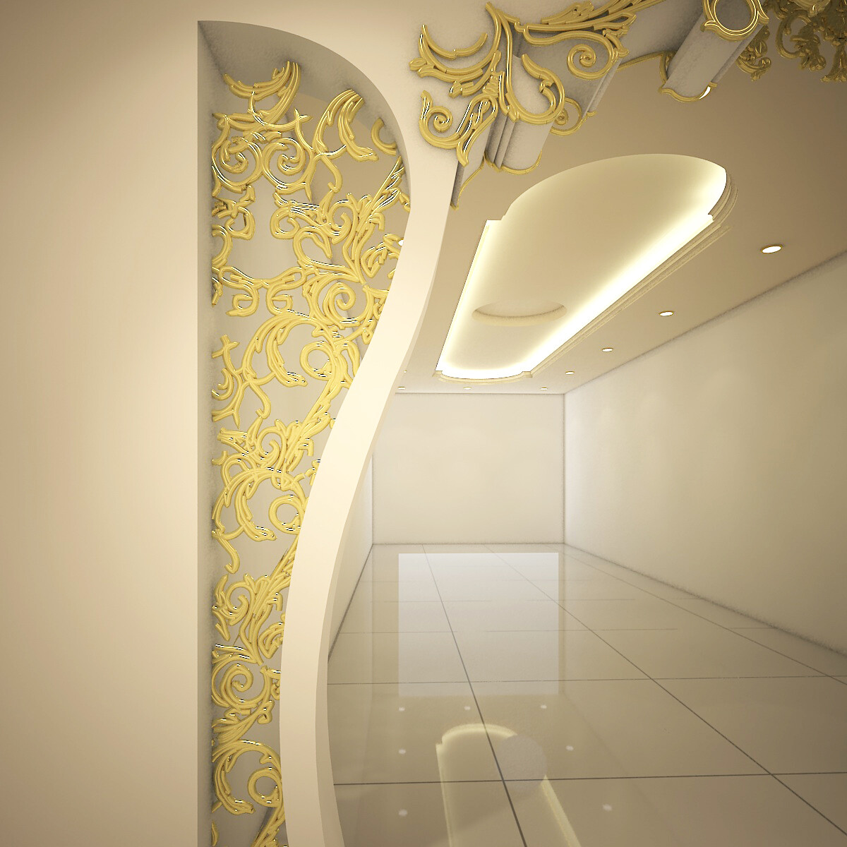 ArtStation - Partition with ornamental design 3D model | Resources