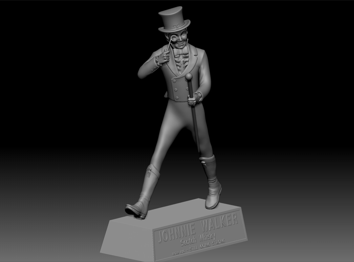 ArtStation - Johnnie Walker Vintage Statue for 3D Printing | Resources