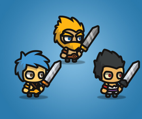 ArtStation - Warrior Tiny Style Character | Game Assets