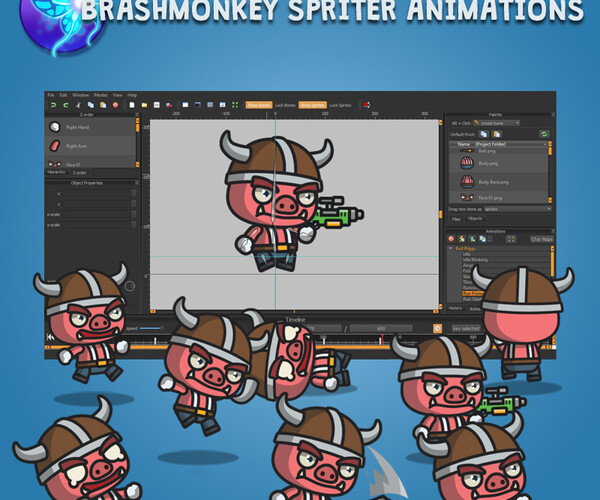 ArtStation - Bad Piggy Character Sprite | Game Assets