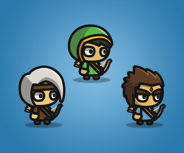 ArtStation - Archer Tiny Style Character | Game Assets
