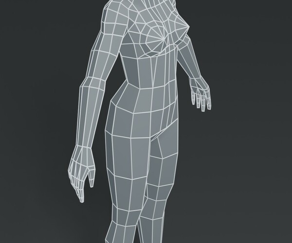 ArtStation - Superhero Muscular Female Body Base Mesh 3D Model 1000 ...