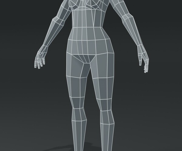 ArtStation - Superhero Muscular Female Body Base Mesh 3D Model 1000 ...
