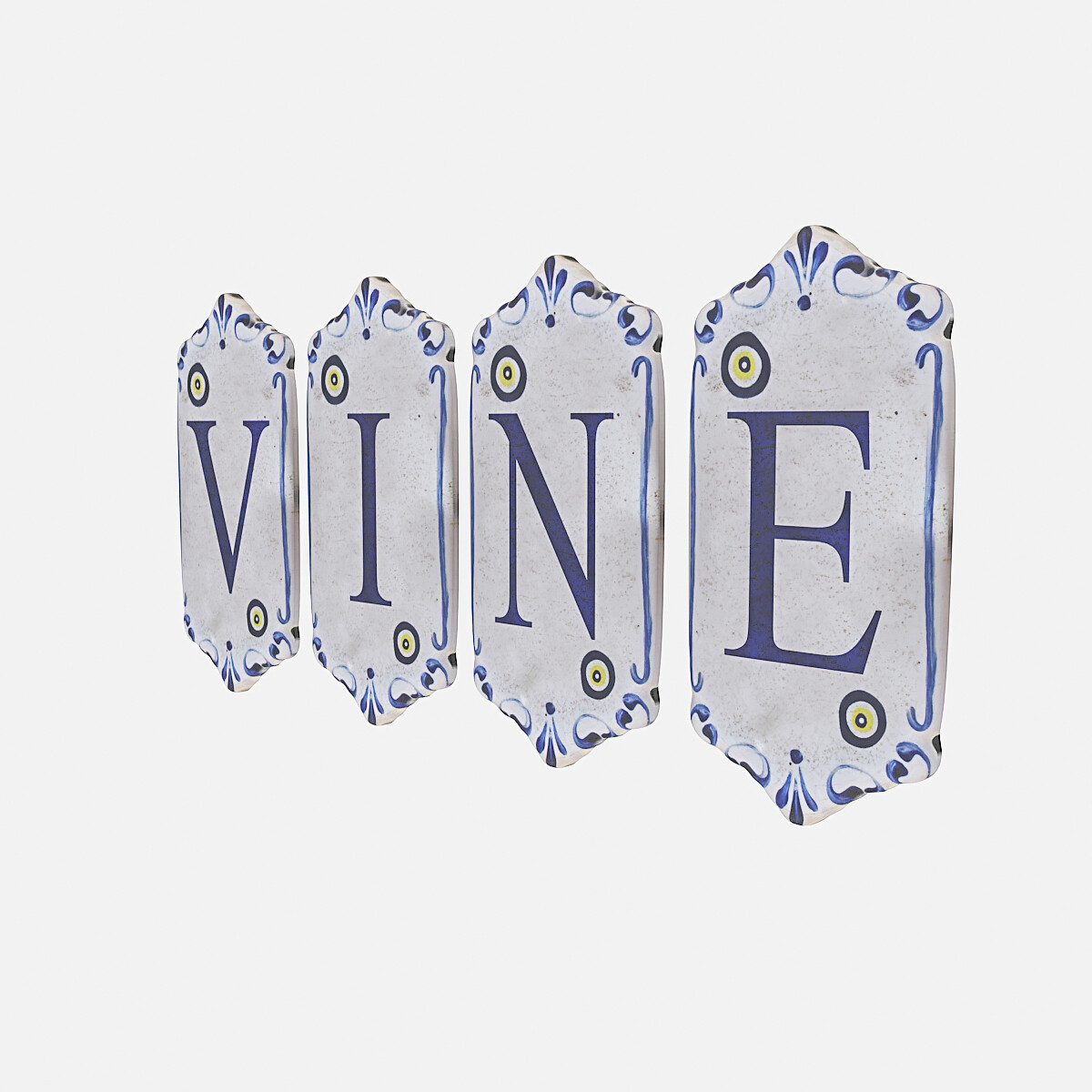ArtStation - old stone vine sign | Game Assets
