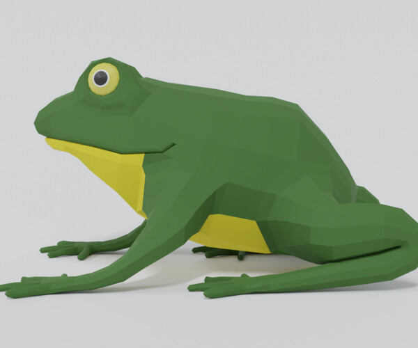 ArtStation - Low Poly Cartoon Frog | Game Assets
