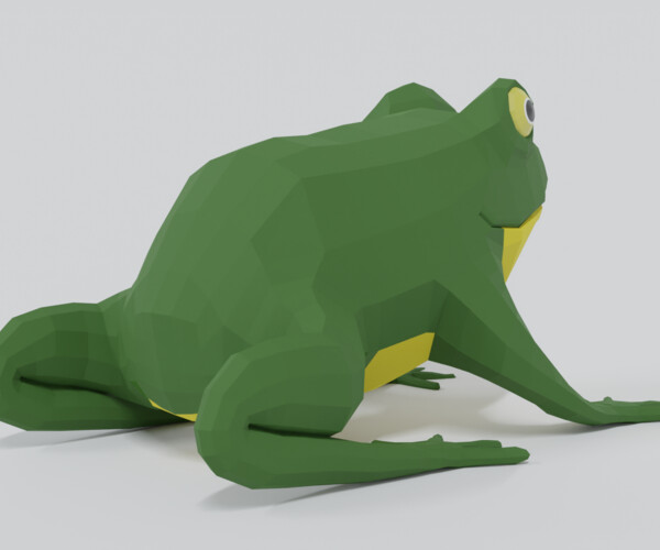 ArtStation - Low Poly Cartoon Frog | Game Assets
