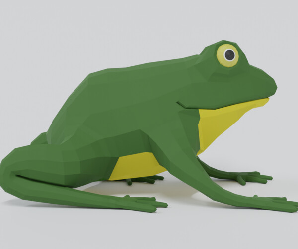 ArtStation - Low Poly Cartoon Frog | Game Assets
