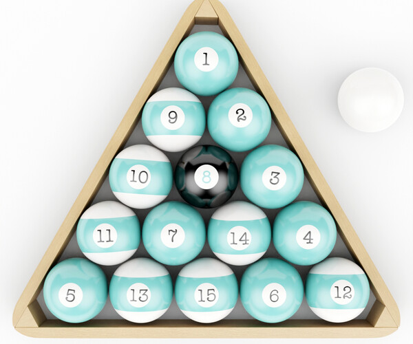 ArtStation - Wooden Pool Triangle and Ball Set | Resources