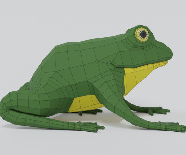 ArtStation - Low Poly Cartoon Frog | Game Assets