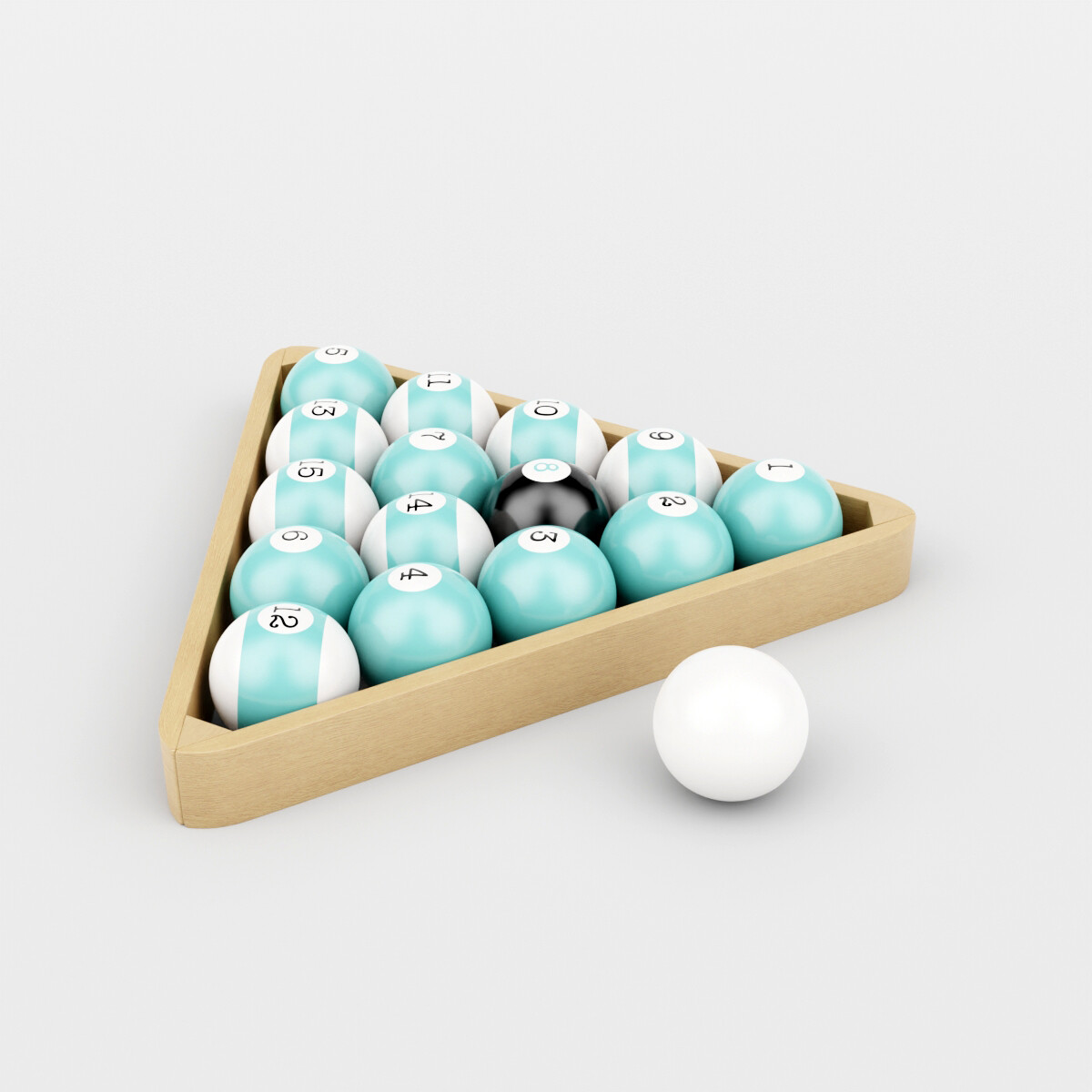 ArtStation - Wooden Pool Triangle and Ball Set | Resources