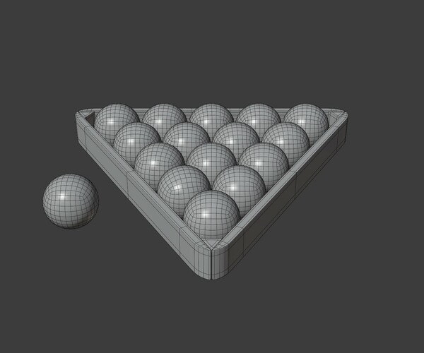 ArtStation - Wooden Pool Triangle and Ball Set | Resources