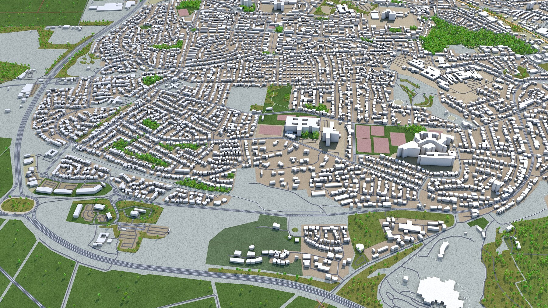 ArtStation - Perth City UK 3d model 20km | Resources