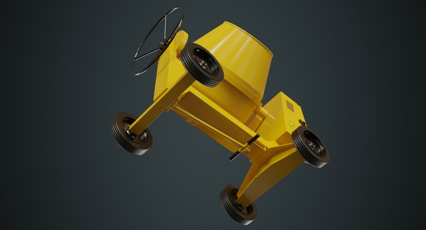 ArtStation - Concrete Mixer 1A | Game Assets