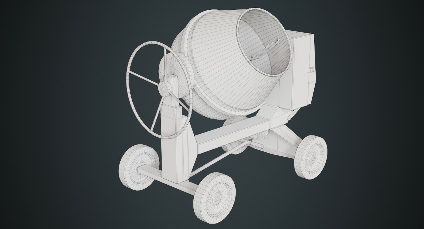 ArtStation - Concrete Mixer 1A | Game Assets