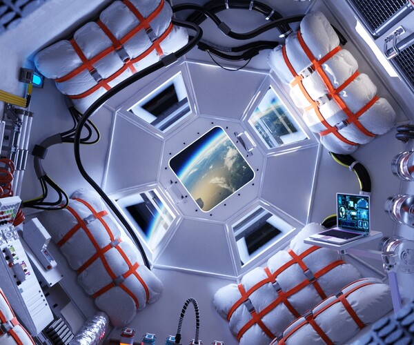 ArtStation - Space shuttle interior 3d model | Resources