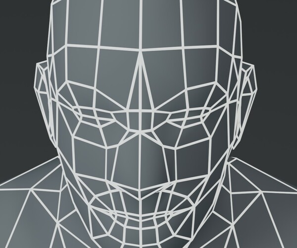 ArtStation - Male Body Fat Base Mesh 3D Model 1000 Polygons | Game Assets