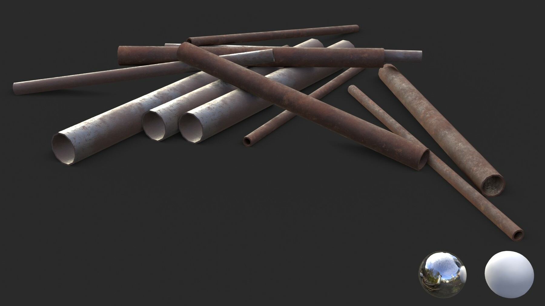 ArtStation - Steel Rusted Pipes | Game Assets