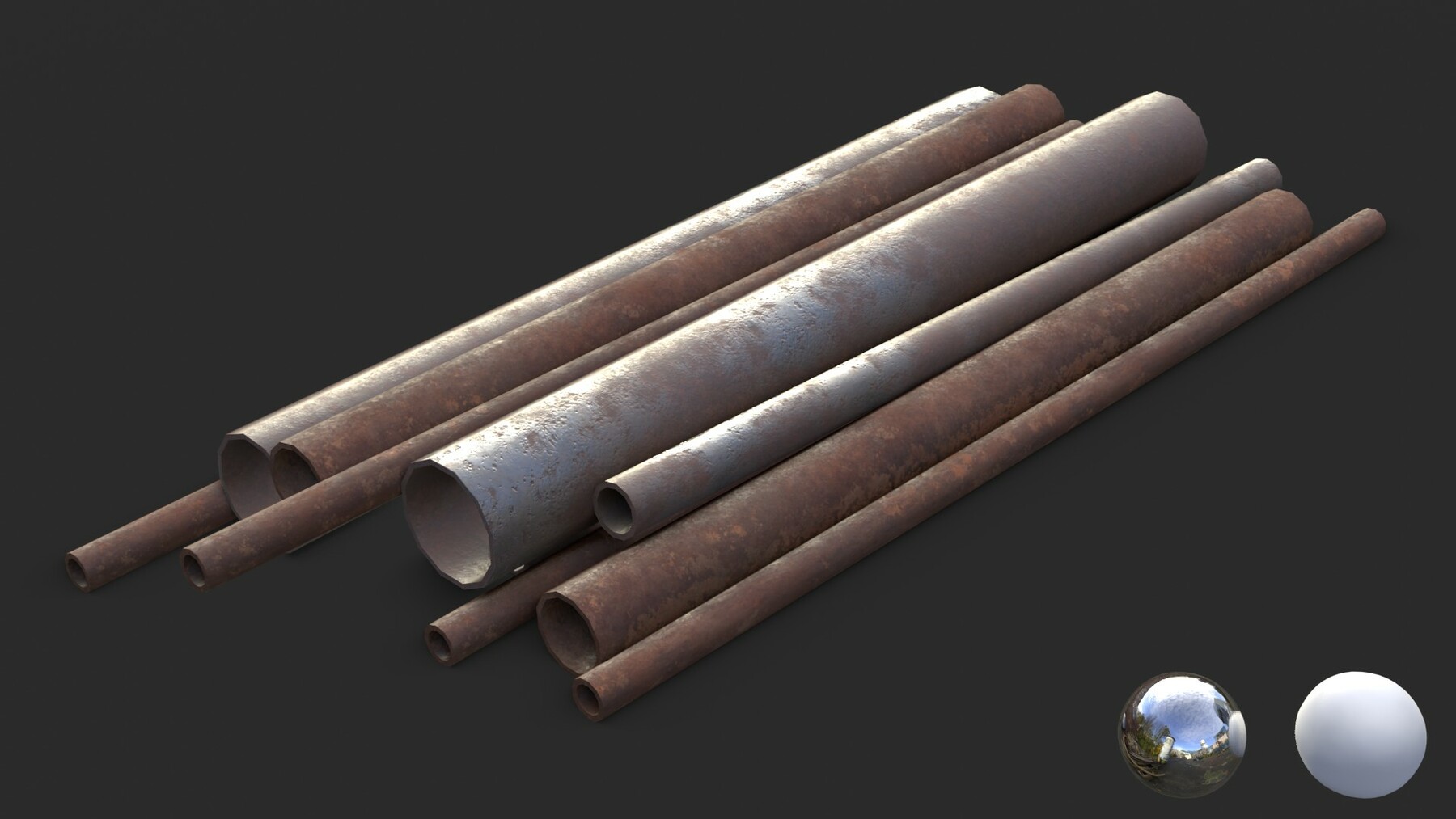ArtStation - Steel Rusted Pipes | Game Assets