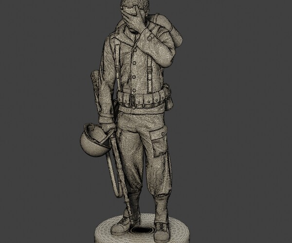 ArtStation - American soldier ww2 Crying A11 | Resources
