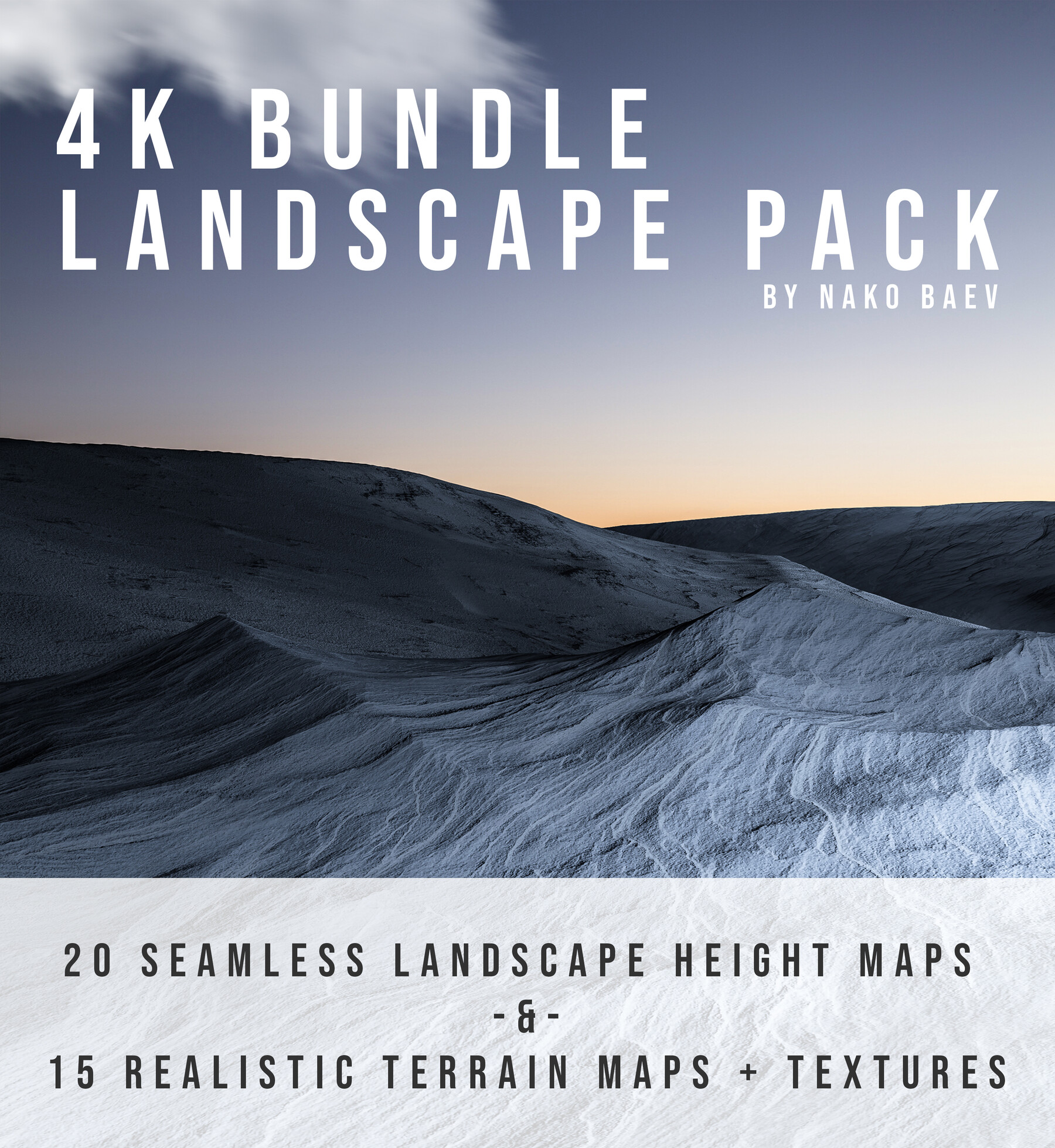 Nako Baev - 4K LANDSCAPE BUNDLE PACK - 20 Seamless Landscape Height ...