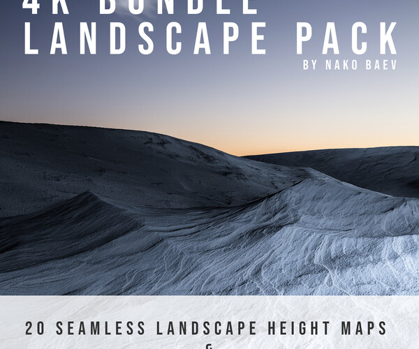ArtStation - 4K LANDSCAPE BUNDLE PACK - 20 Seamless Landscape Height ...