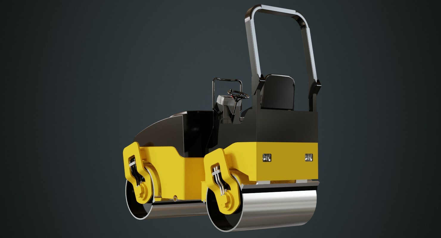 ArtStation - Road Roller 1 Untextured | Resources