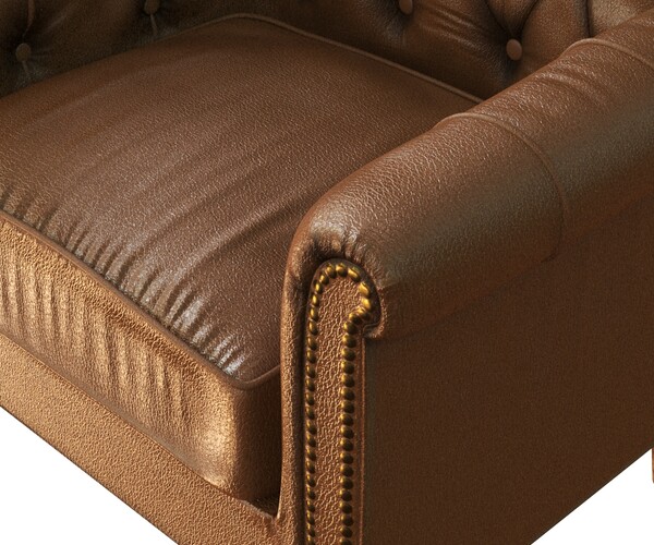 ArtStation - low poly leather armchair | Game Assets