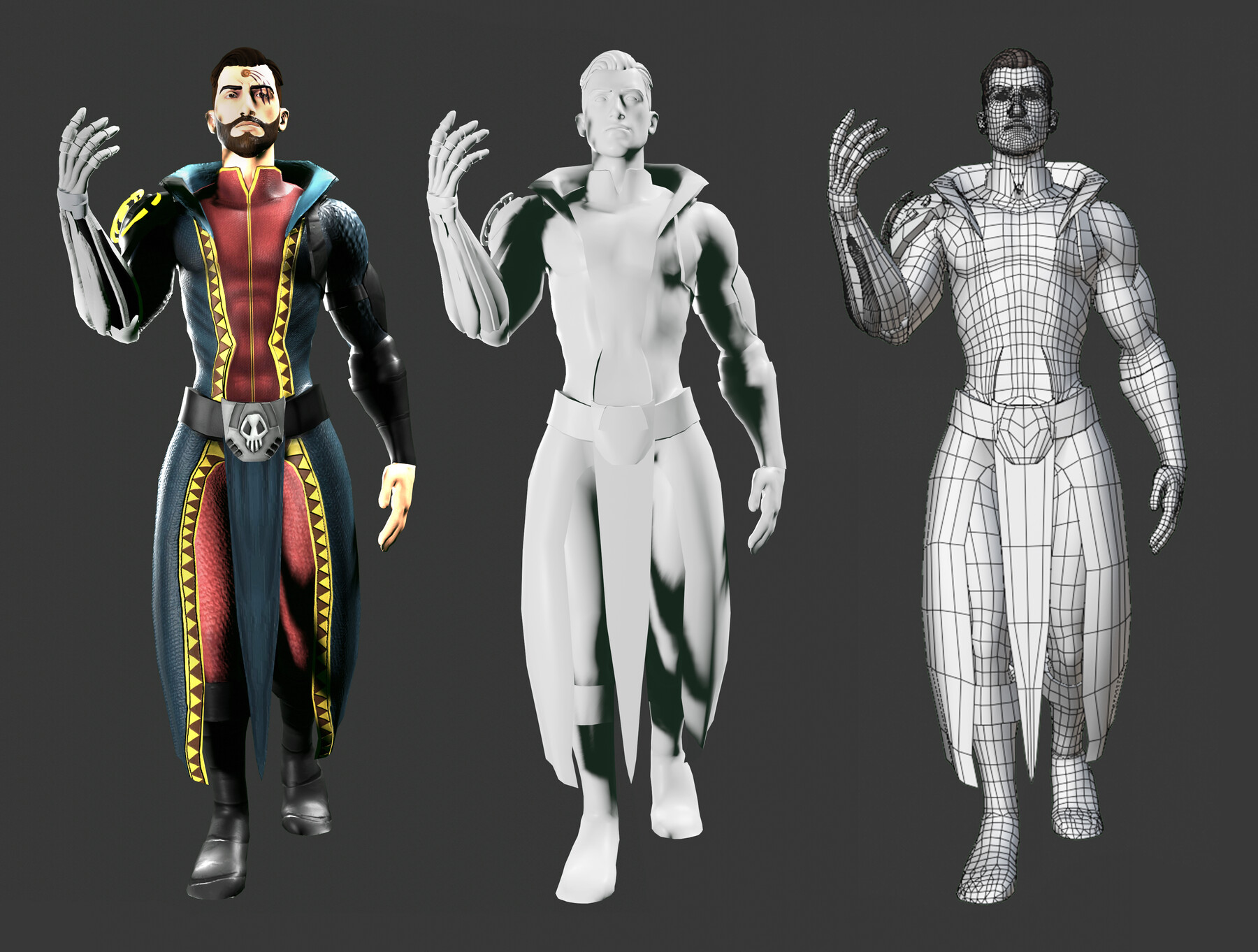 ArtStation - Wizard Male Character - Game-ready | Game Assets