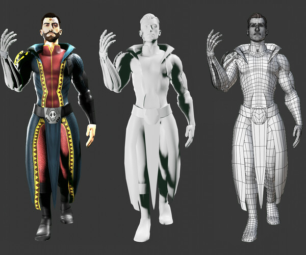 ArtStation - Wizard Male Character - Game-ready | Game Assets