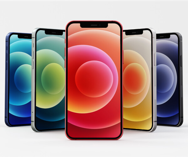 ArtStation - Apple iPhone 12 All Official Colors - Black, White ...