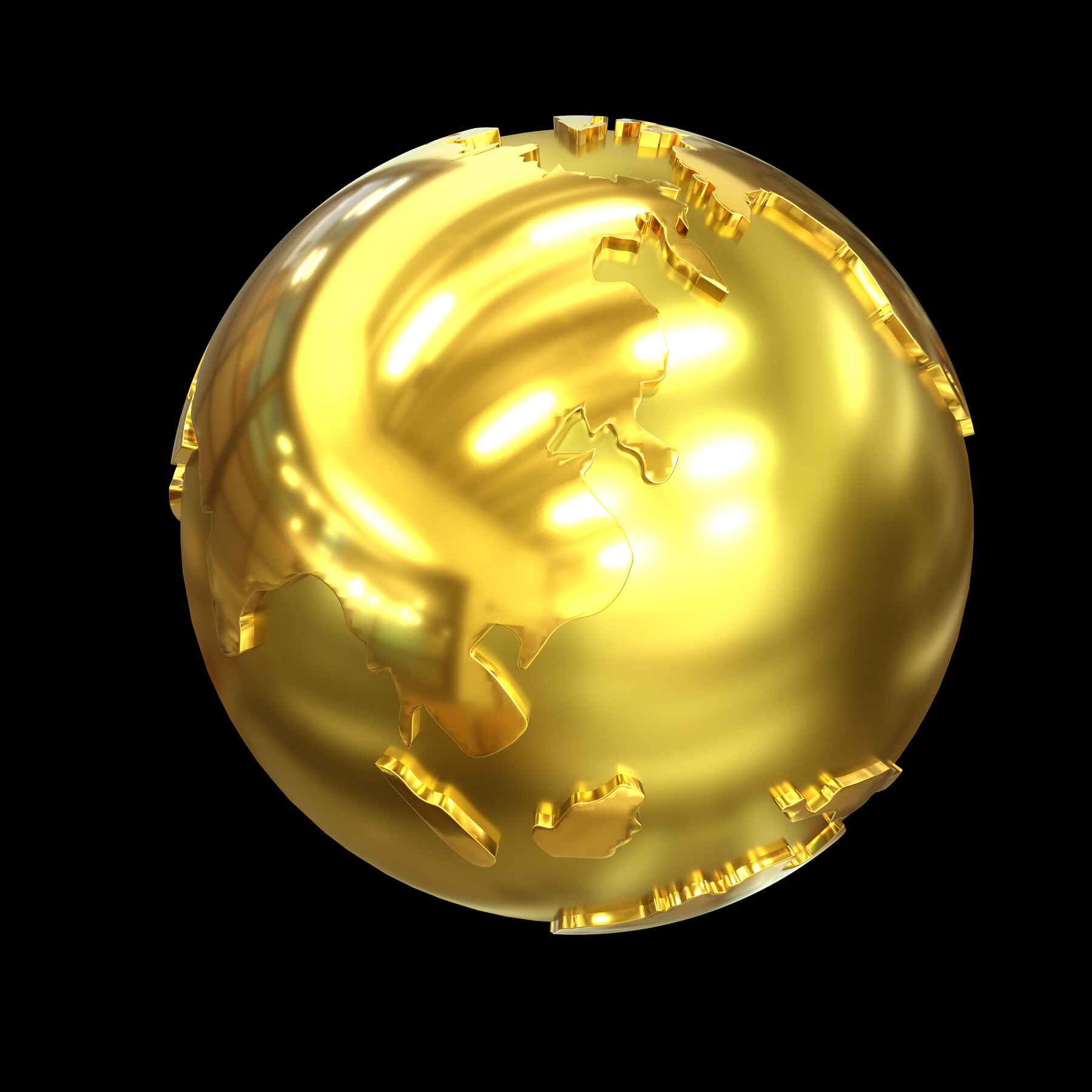 ArtStation - World Globe, Earth Globe Gold 3D Model Element 3D | Resources