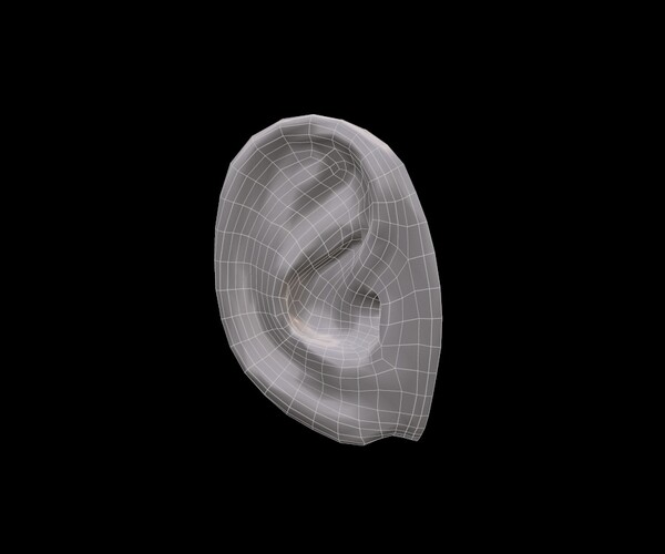 ArtStation - Free sample of 3 EARS with high poly and low poly 3D model ...