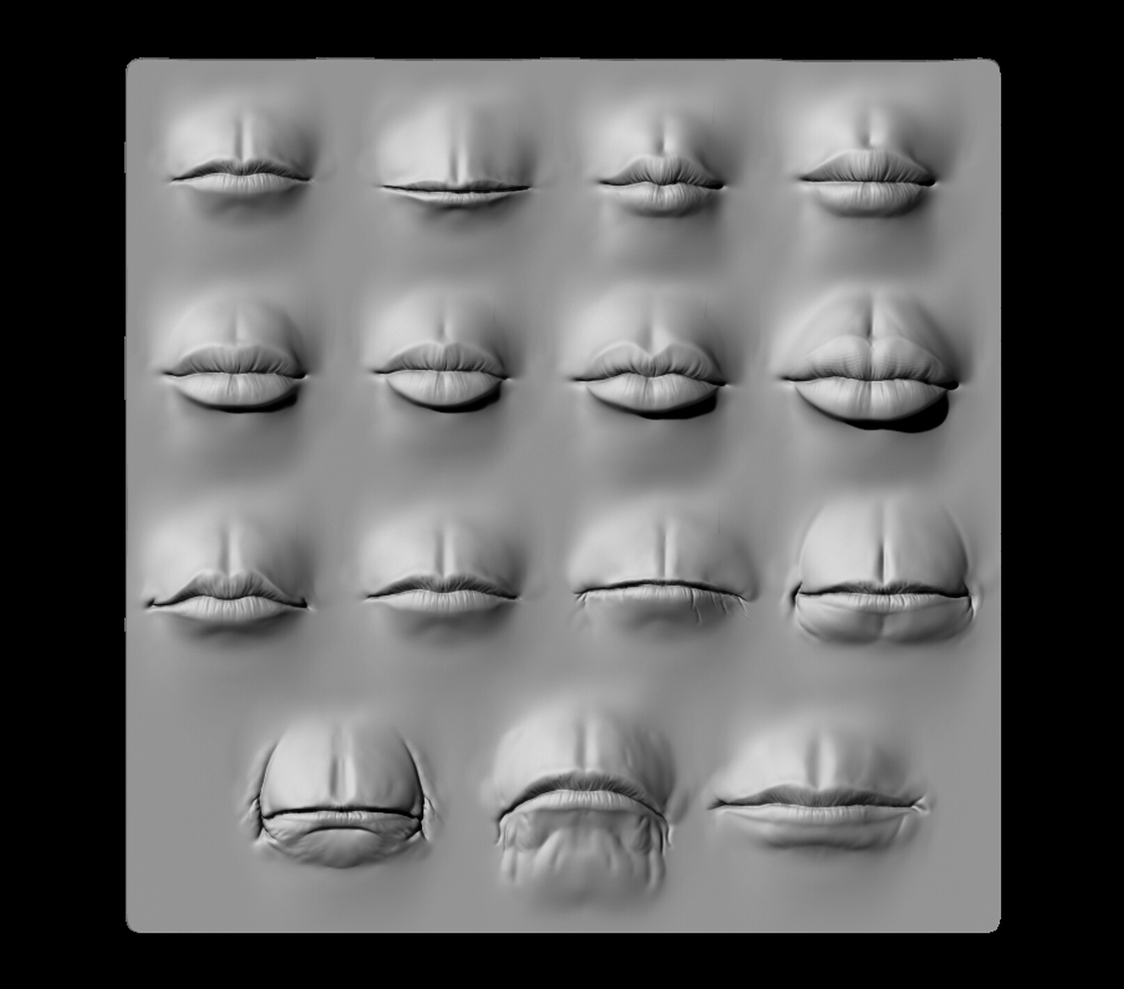 ArtStation - Lip Set 1 VDM Brush and Highpoly 3D model | Brushes