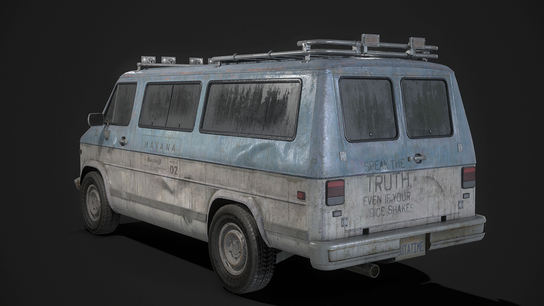 ArtStation - Vintage Van Set PBR Game Ready Low-poly 3D model | Game Assets