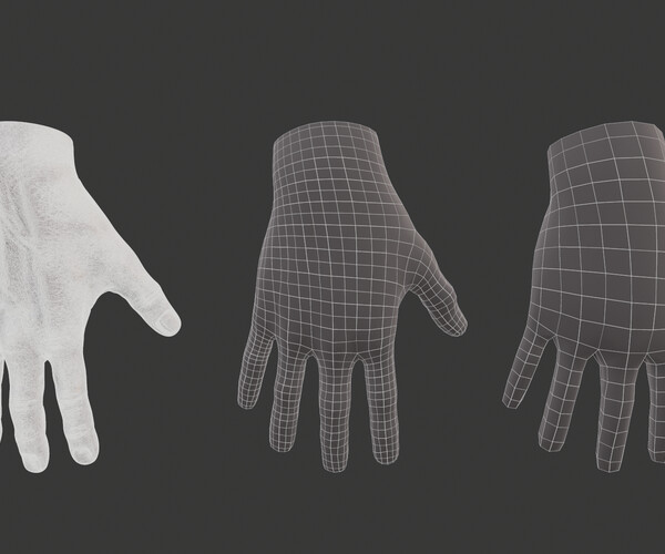 ArtStation - Male Hand 3D model | Game Assets