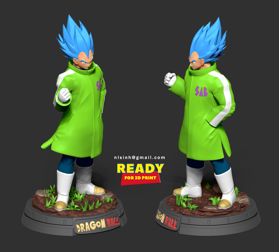 ArtStation - Vegeta In A Green Coat | Resources