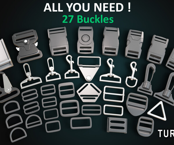 ArtStation - ULTIMATE Strap & Buckles | Brushes