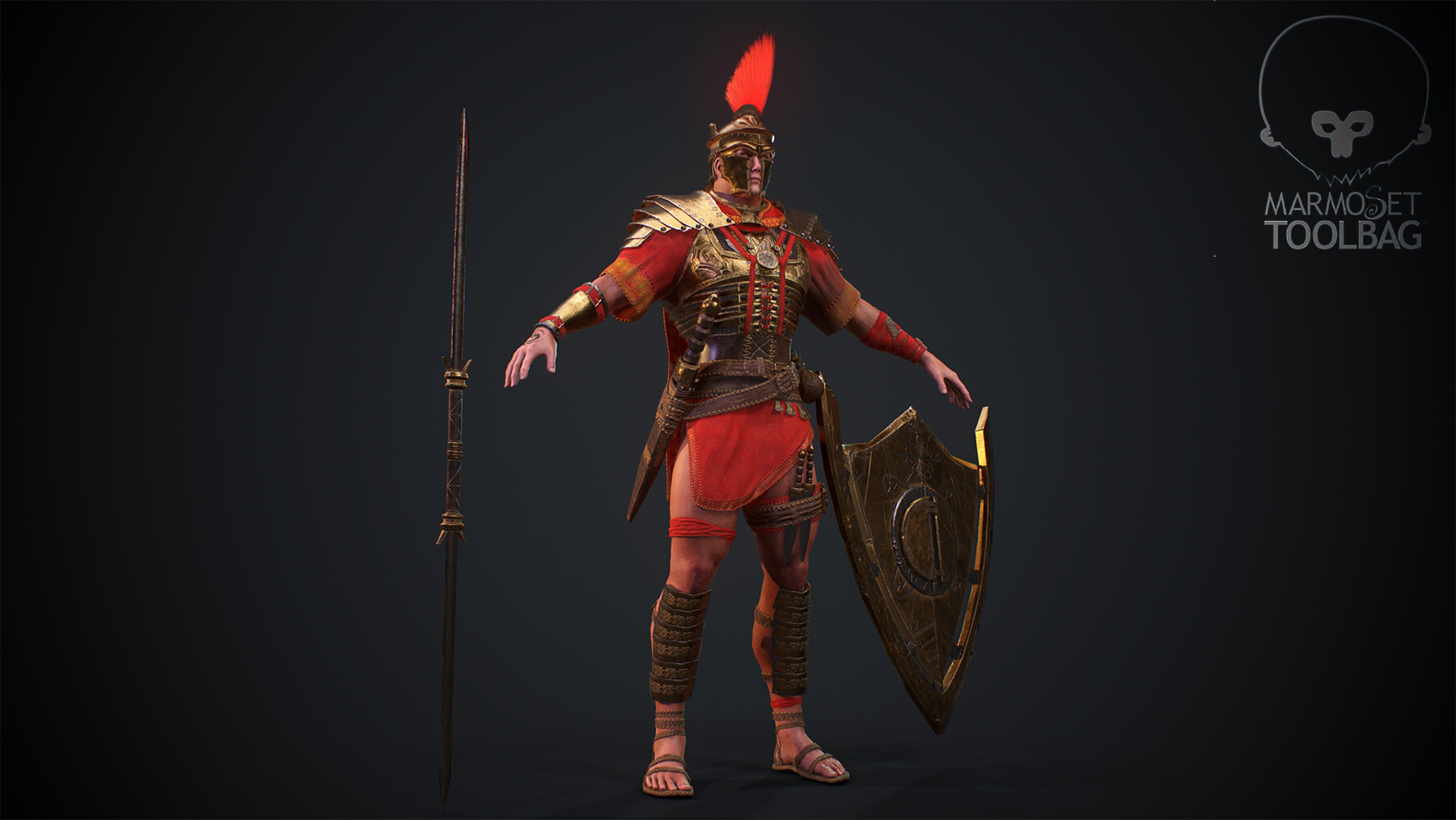 ArtStation - Gladiator Centurion (Prime) Low-poly 3D model | Game Assets