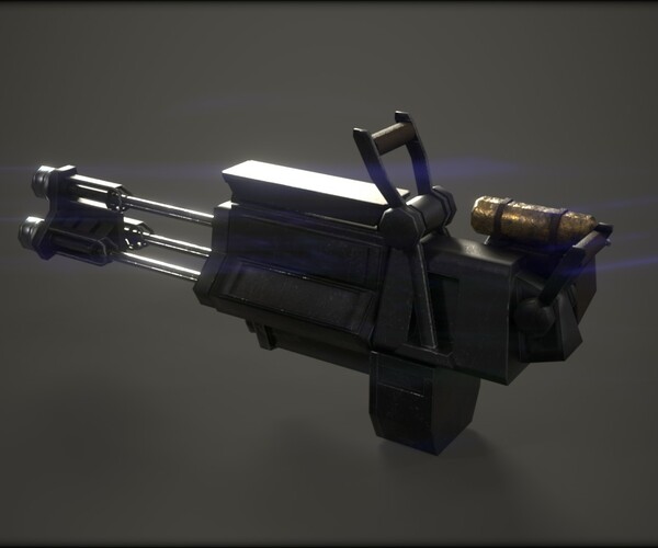 ArtStation - Low Poly Machine Gun | Resources
