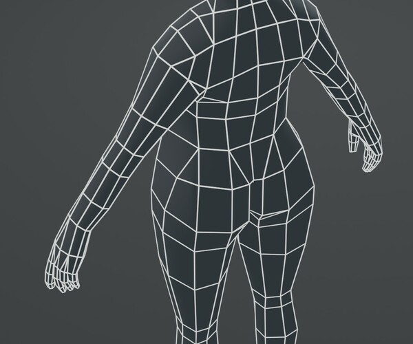ArtStation - Fat Body Base Mesh 3D Model Family Pack 1000 Polygons ...