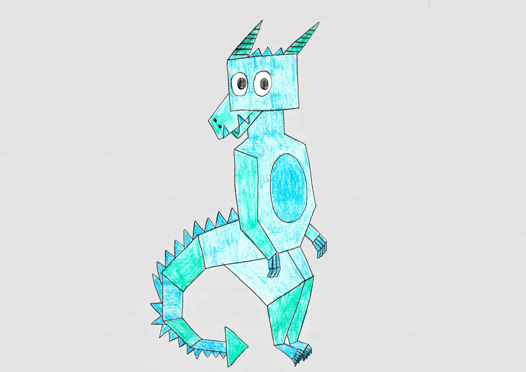 ArtStation - Geometric Dragon, color | Artworks