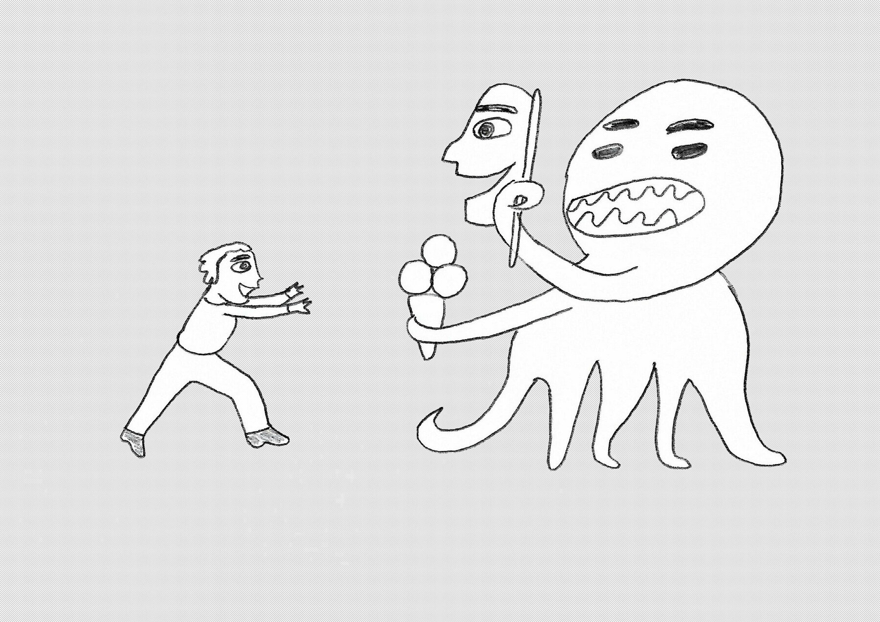 ArtStation - Hypocrisy, Masked Monster, black-and-white | Artworks